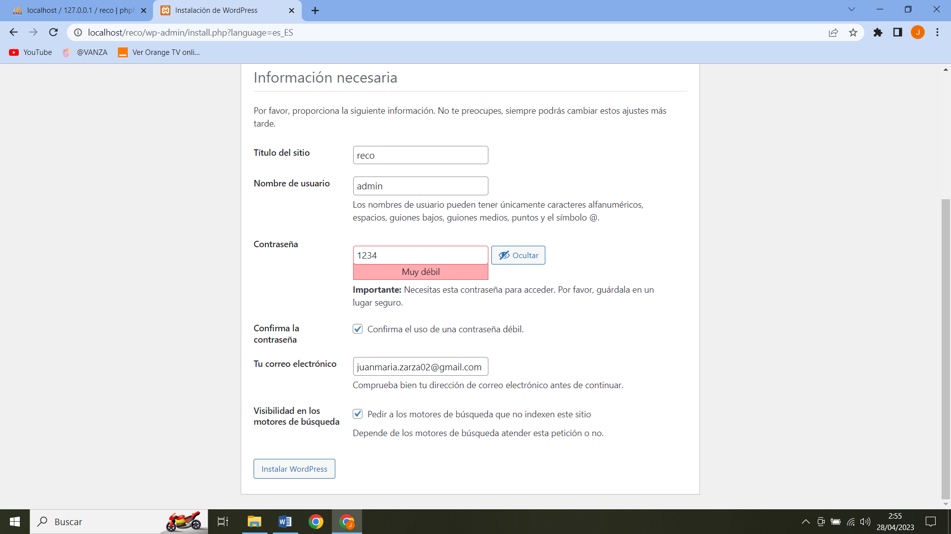 Pasos para instalar WordPress en XAMPP - Paco Salcedo
